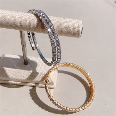 제니데이 큐빅 뱅글 팔찌 레이어드 줄란 보석 데일리 심플 편한 테니스 명품 바게트 화려한 선물