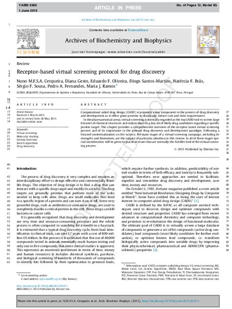 Pdf Structure Based Virtual Screening To Discover Putative Drug