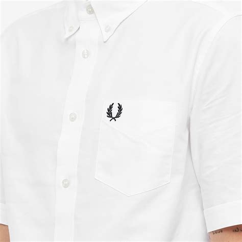 Fred Perry Short Sleeve Oxford Shirt White End