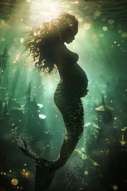 La Sirena Soñadora Bajo El Agua Foto Gratis