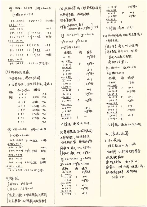 【考研·计算机组成原理】定点数与浮点数的运算 笔记 定点运算指令 浮点运算指令 csdn博客