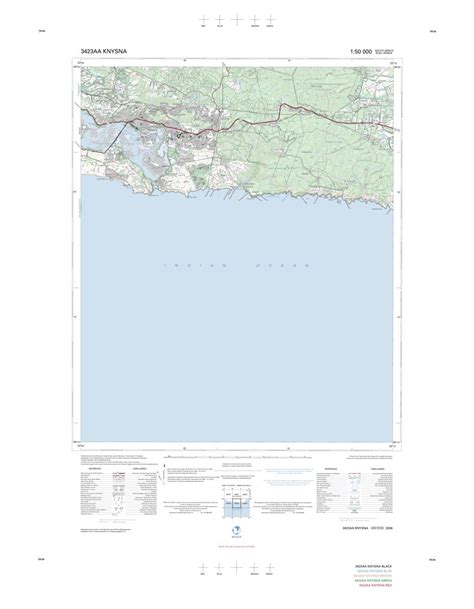 3423aa Knysna Map By Chief Directorate National Geo Spatial
