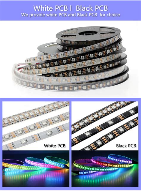 5050 Rgb Led Strip 30 60 144leds M 5v Addressable Ws2812b Buy Rgbw
