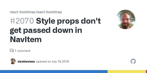 Style Props Don T Get Passed Down In NavItem Issue 2070 React
