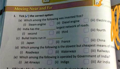 Tick The Correct Option