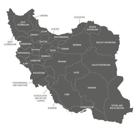 Vecteur De Vector Map Of Iran With ID 193023598 Image Libre De