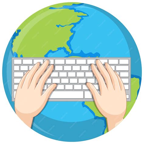 Free Vector Hands Typing On Computer Keyboard