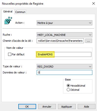 Active Directory comment désactiver mDNS sous Windows