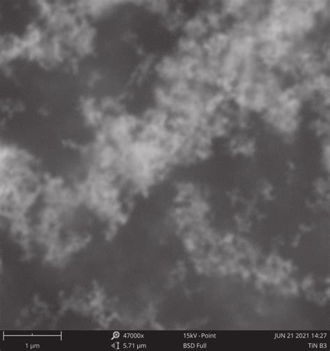 Sem Image Representing Titanium Nitride Nanoparticles At 47000x