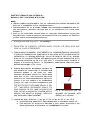 Tutorial4 Pdf COMP3702 7702 ARTIFICIAL INTELLIGENCE Semester 2 2017