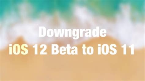 How To Downgrade IOS Beta To IOS Tutorial
