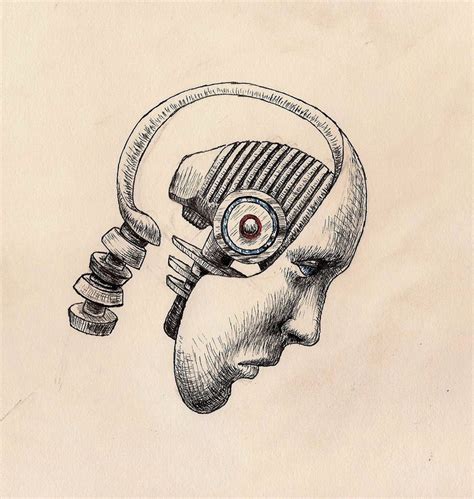 Robot Head Drawing At PaintingValley Com Explore Collection Of Robot Head Drawing
