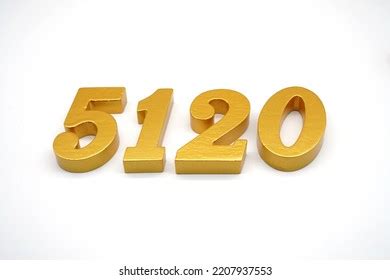Number 5120 Made Goldpainted Teak 1 Stock Photo 2207937553 | Shutterstock