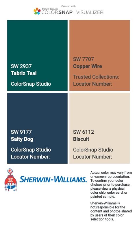 Sherwin Williams Color Palette With Colorsnap Visualizer