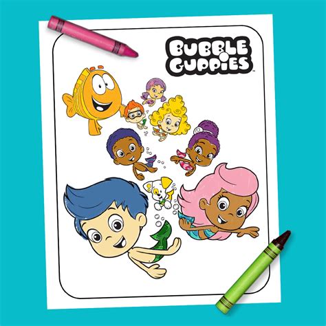 Bubble Guppies Coloring Sheet Star Tree Topper Tree Toppers 12 Days