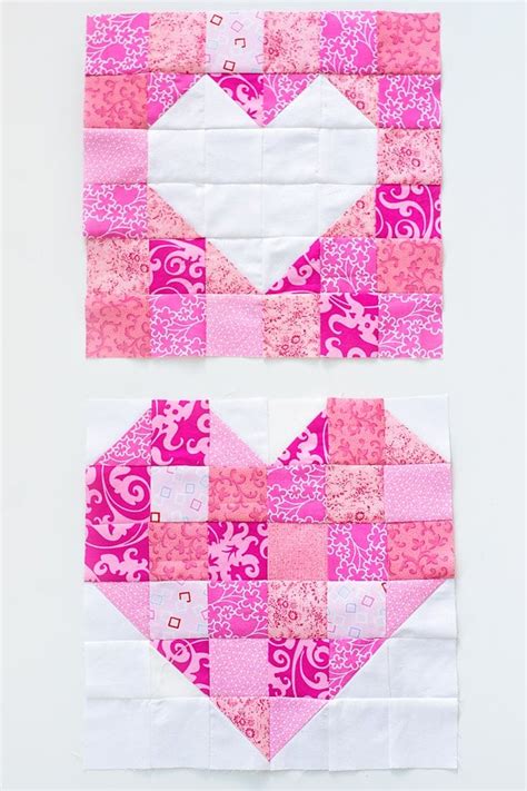 Free Scrappy Heart Quilt Block Pattern And Tutorial