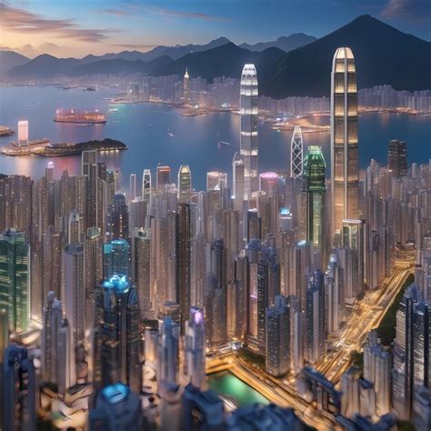 Premium Photo Hong Kong 3d