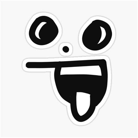 Funny Crazy Smile Cutie Face Sticker For Sale By Cartrect Redbubble