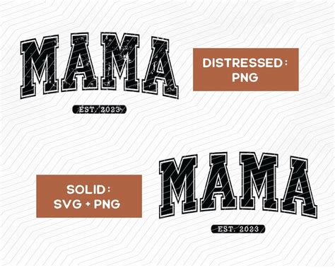 Mama Est 2023 Svg Png Mom Life Svg Png Mama Shirt Svg Png Etsy Norway