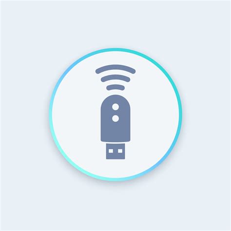 Usb Modem Icon 4g Lte Modem Pictogram Modern Round Icon Vector