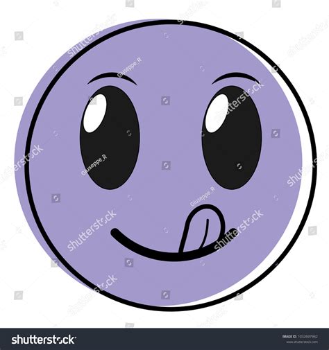 Moved Color Funny Face Gesture Emoji Stock Vector Royalty Free