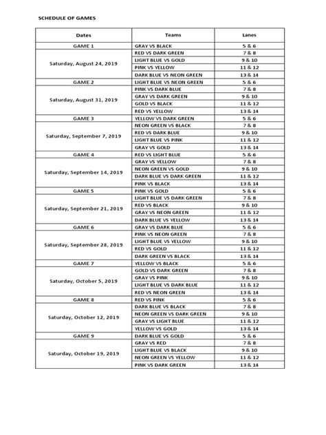 Lane Assignments Download Free Pdf Green Grey