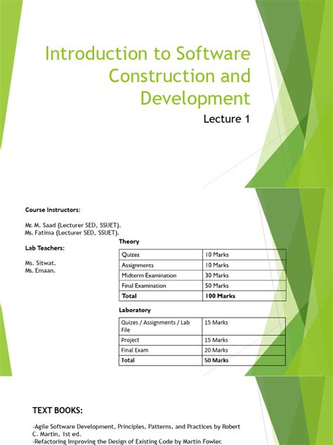 Lec1introduction To Software Construction And Development Pdf