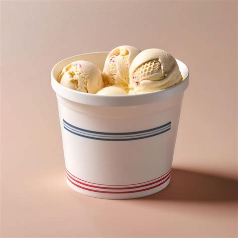 Premium Photo Container Of Ice Cream Blank Generic Product Packaging