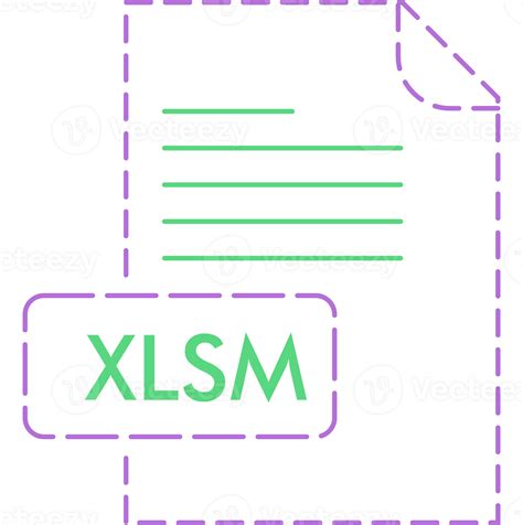 Creative Xlsm File Format Icon Rounded Outline Graphic 57325851 Png