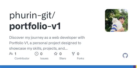 Github Phurin Gitportfolio V1 Discover My Journey As A Web Developer With Portfolio V1 A