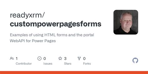 github readyxrm custompowerpagesforms examples of using html forms