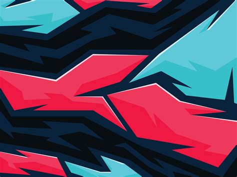 Abstract Geometric Pattern With Vibrant Colors In Dynamic Composition