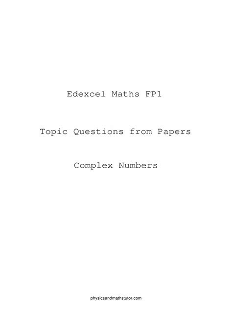 ch 1 complex numbers pdf