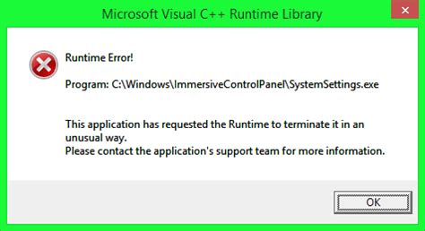 Windows 8 Error Window