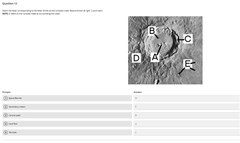 Solved Match The Letter Corresponding To The Letter Of The Chegg