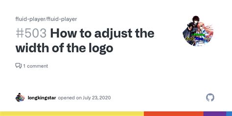 how to adjust the width of the logo · issue 503 · fluid player fluid