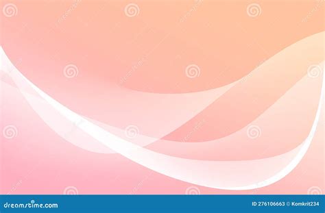 Pink Gold Wave Curves Smooth Lines With Soft Gradient Abstract Background Stock Illustration
