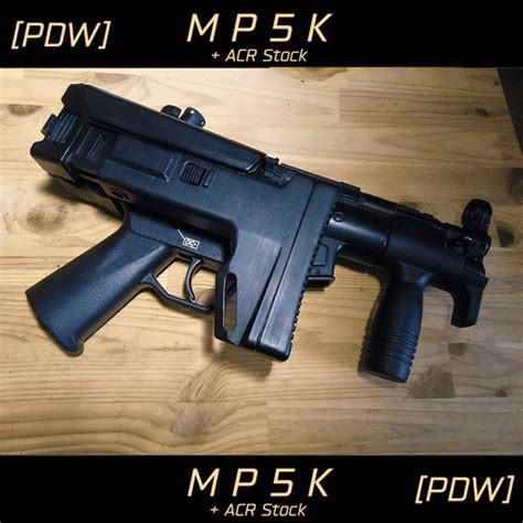 🔫 Mp5k Acr Stock Pdw Conversion Kit・ Stl File For 3d Printing・cults