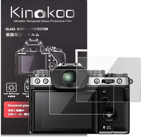Amazon kinokoo X T 液晶保護フィルム 富士 Fujifilm デジタルカメラXT X T 用 硬度 H 高透過率 耐指紋 気泡無し 強化ガラス 厚さ mm 枚