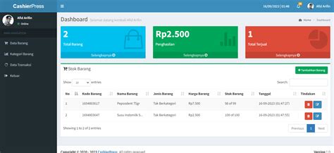 Source Code Aplikasi Kasir POS PHP Berbasis Web Gratis Afid Arifin