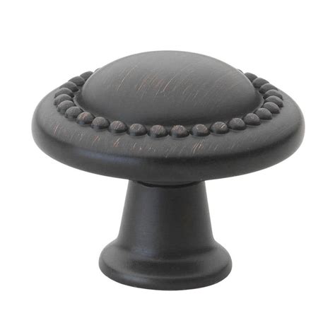 Gliderite 1 14 In Dia Oil Rubbed Bronze Round Beaded Cabinet Knob 10