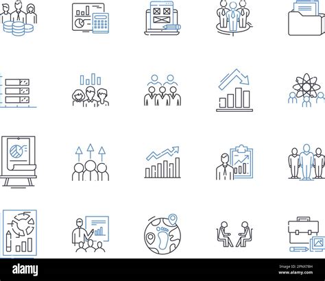 Workforce Comrades Line Icons Collection Teamwork Collaboration Synergy Support Unity