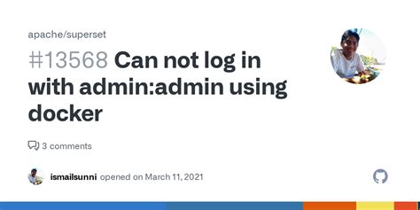 Can Not Log In With Adminadmin Using Docker · Issue 13568 · Apache