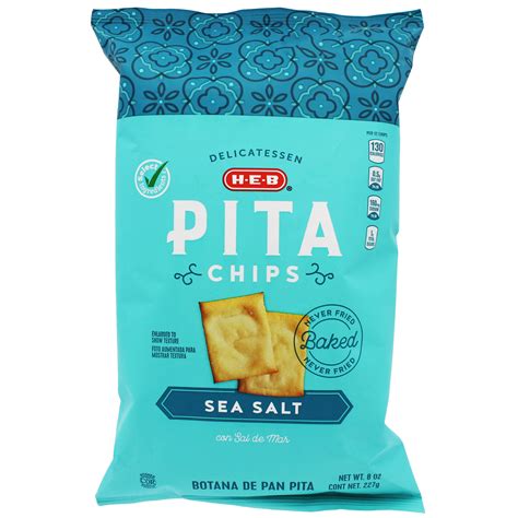 H E B Sea Salt Pita Chips Shop Chips At H E B