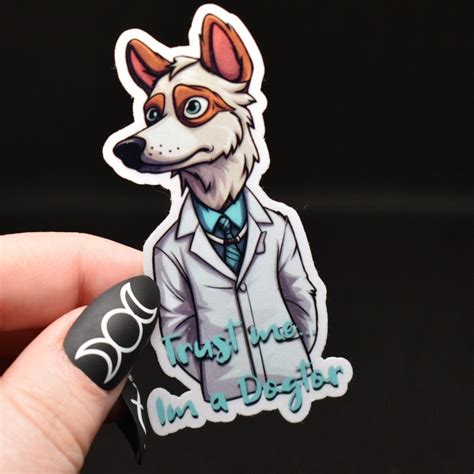 Trust Me Im A Dogtor Sticker Cute Dog Fun And Pet Etsy