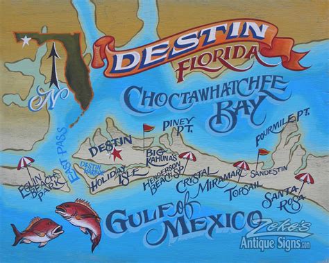 Map Of Destin Florida Attractions Printable Maps