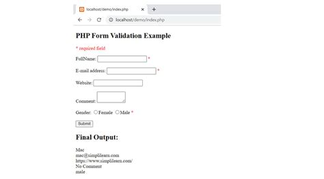 Data Collection With Php Creating Forms Setting Up And Validation Talent500 Blog