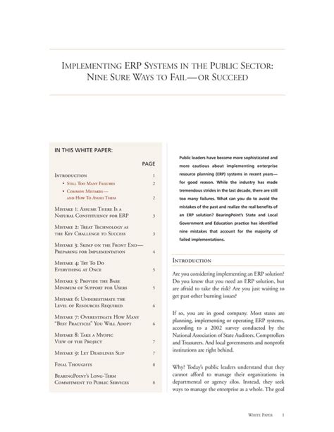 Implementing Erp In Public Sector Pdf