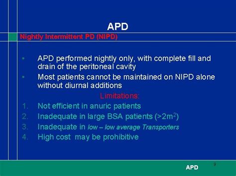 Therapy Modality Automated Peritoneal Dialysis Apd Renal Division