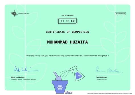 Muhammad Huzaifa On Linkedin Webdevelopment Fullstackopen React